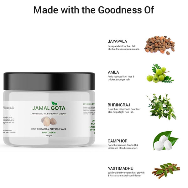 Jamalgota Ayurvedic Hair Growth Cream 100gm – Shirobliss